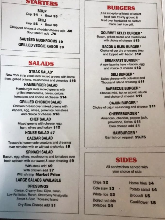 The menu reads like a love letter to carnivores—straightforward, honest, and promising relationships that, unlike some, won't disappoint you.