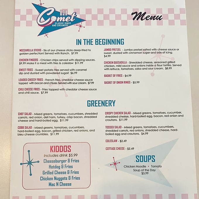 This isn't just a menu—it's a roadmap to happiness. "In The Beginning" is right; your journey to comfort food nirvana starts here.