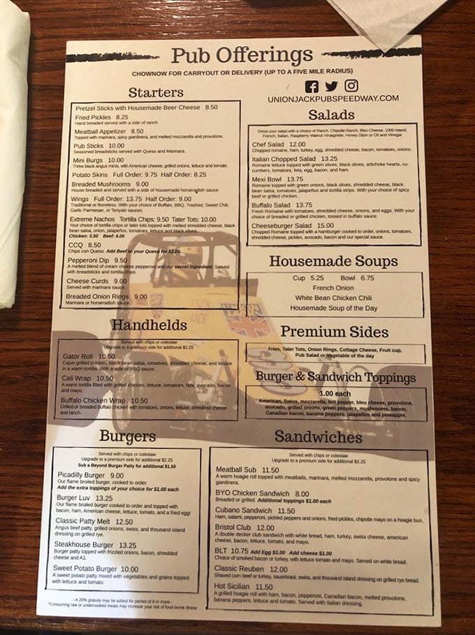 A menu that reads like a love letter to British pub classics, with enough variety to please anglophiles and skeptics alike.