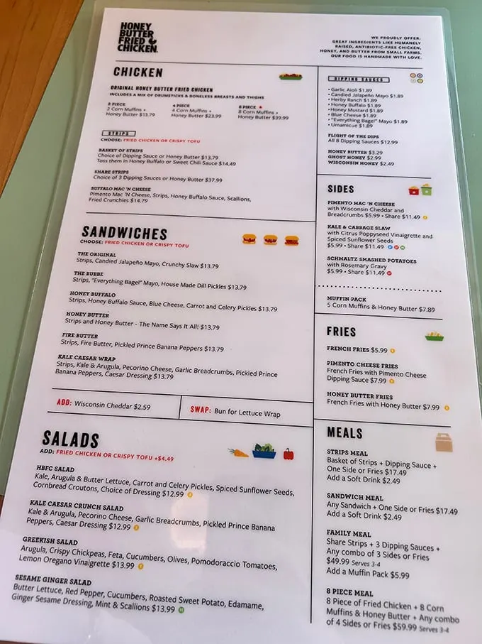 This menu isn't just a list of options—it's a roadmap to happiness, with every path leading to something delicious.
