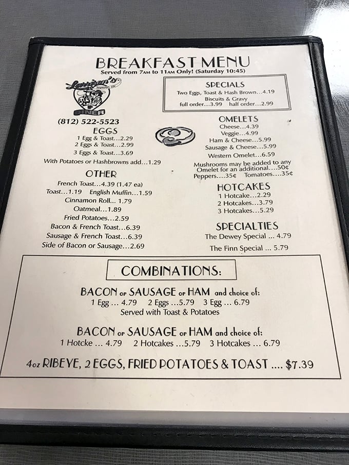 This menu isn't trying to impress you with fancy fonts or fusion cuisine – it's the culinary equivalent of a firm handshake and a straight answer.
