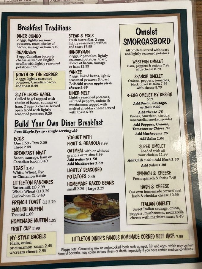 A menu that doesn't need fancy fonts or pretentious descriptions—just honest food that makes decision-making the hardest part of your morning.