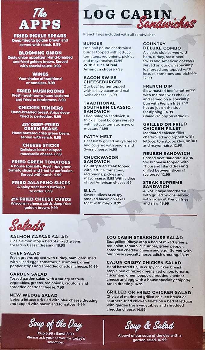 A menu that reads like a love letter to Southern cuisine—each item promising the kind of satisfaction money can't buy.