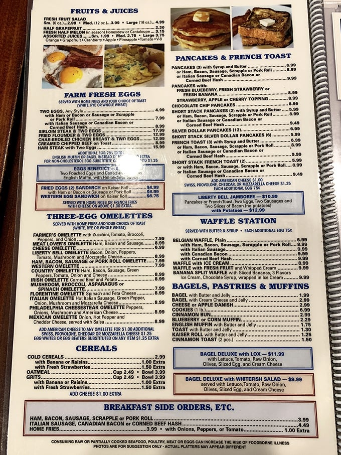 This menu isn't just extensive—it's practically a novel with a happy ending no matter which page you choose.
