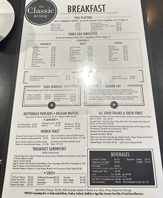 The breakfast menu reads like poetry to hungry souls – notice how they don't just offer eggs, they offer possibilities. Decisions have never been so deliciously difficult.