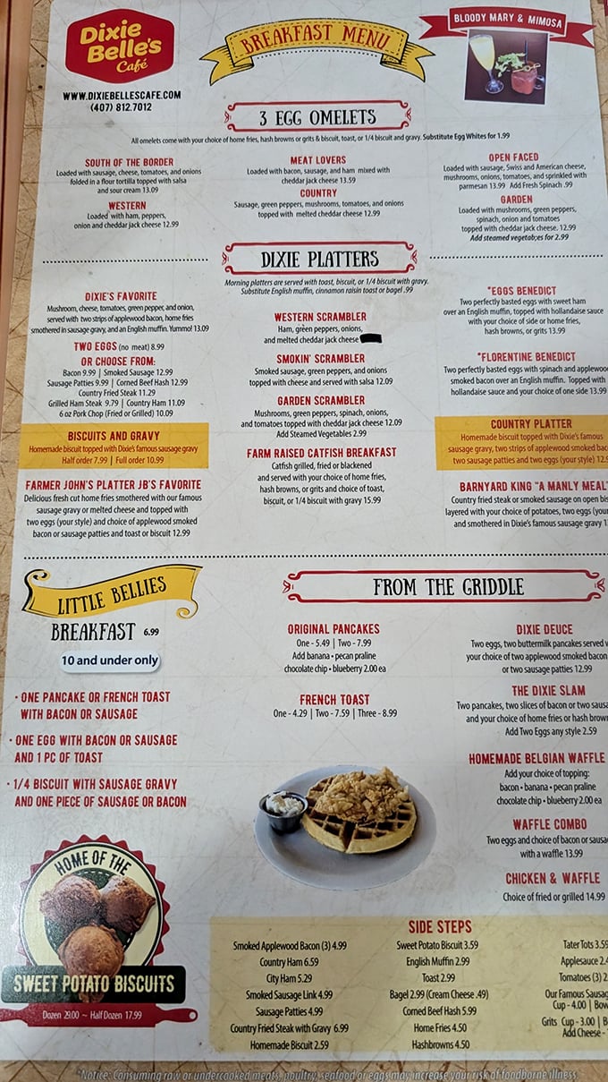 The menu at Dixie Belle's reads like a love letter to Southern comfort food. Sweet potato biscuits? Be still my breakfast-loving heart!
