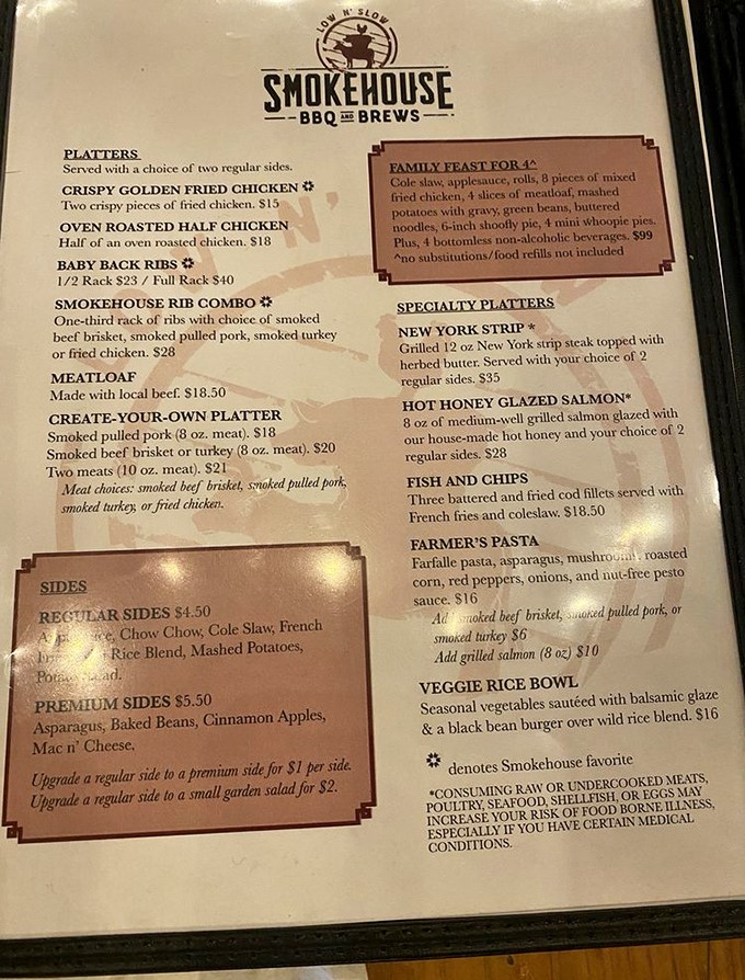 The menu reads like a love letter to smoked meats – decisions this difficult should come with a therapist on standby.