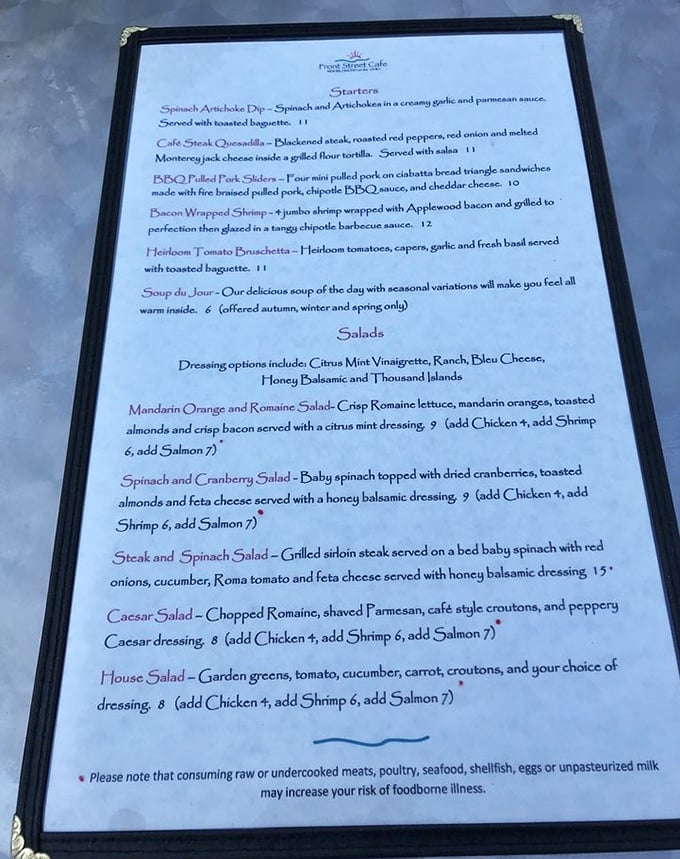 A menu that reads like a love letter to comfort food. No molecular gastronomy here—just honest dishes that make you want to high-five the chef.