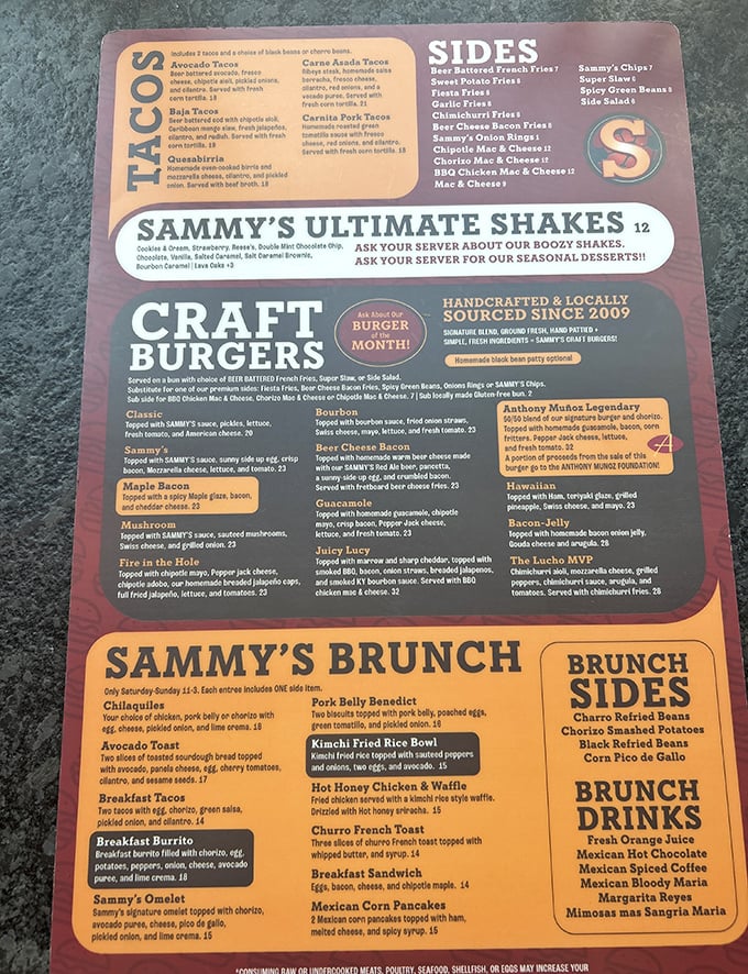 A menu that reads like a love letter to comfort food, with creative burgers and those legendary milkshakes taking center stage.