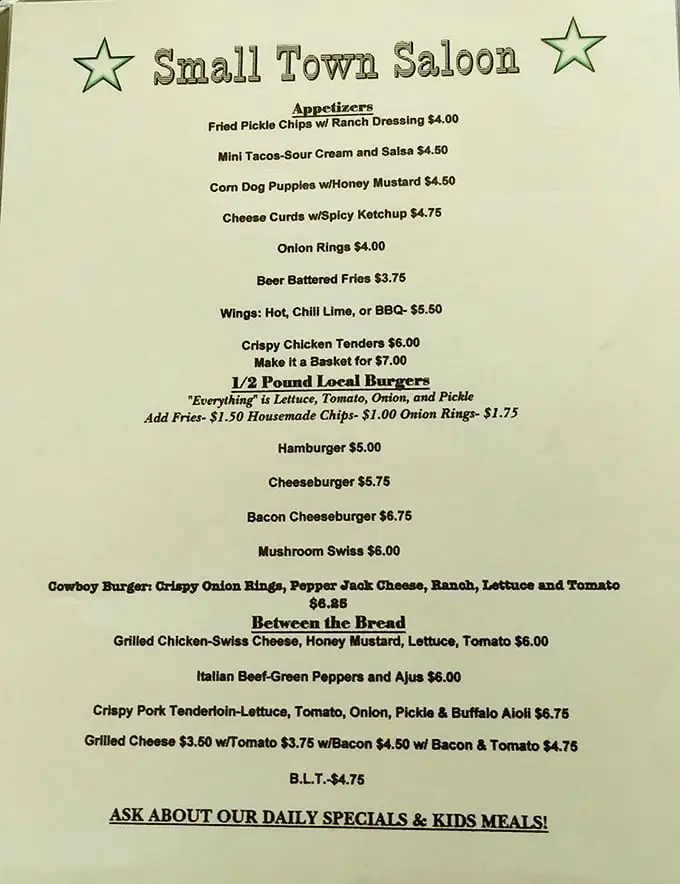 This no-frills menu tells you everything you need to know: real food, honest prices, and half-pound local burgers that mean business.