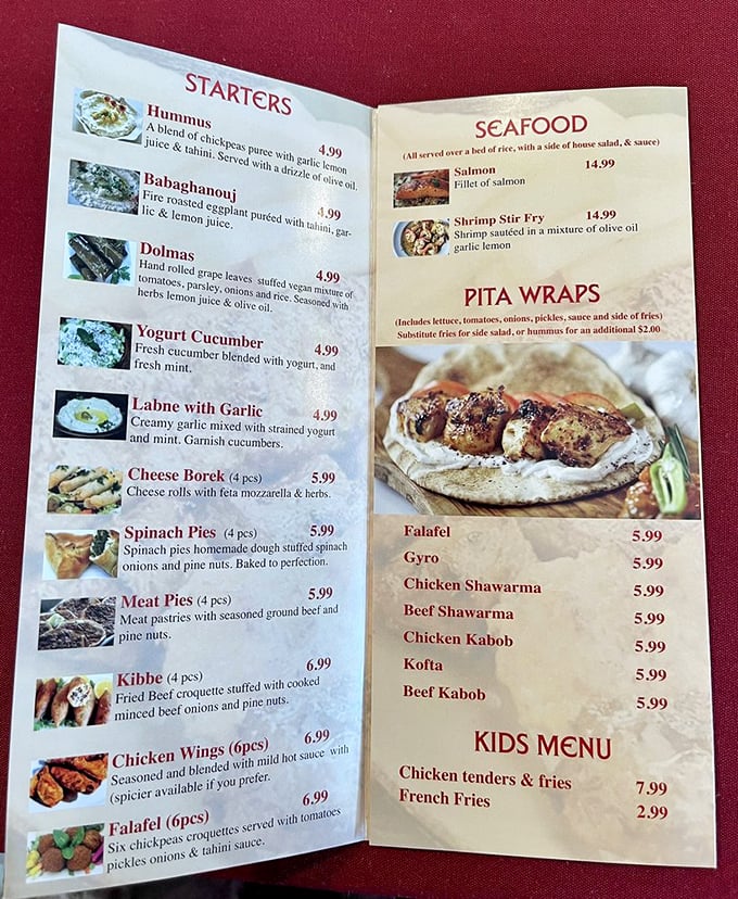 The menu reads like a passport to flavor country – each dish a visa stamp to culinary regions your taste buds have been dreaming of visiting.