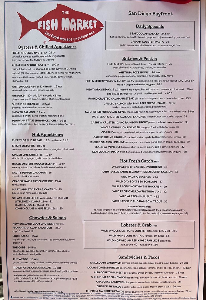 The menu reads like a love letter to the ocean – each item a carefully considered tribute to what makes California seafood culture so special.