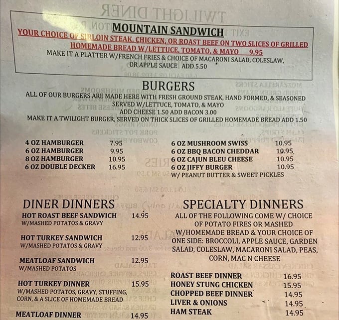 The menu reads like a love letter to American comfort food classics—each option more tempting than the last.