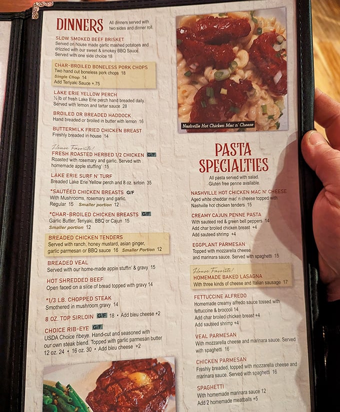 From smoked brisket to creamy pastas, this menu serves up hearty comfort and timeless flavors.