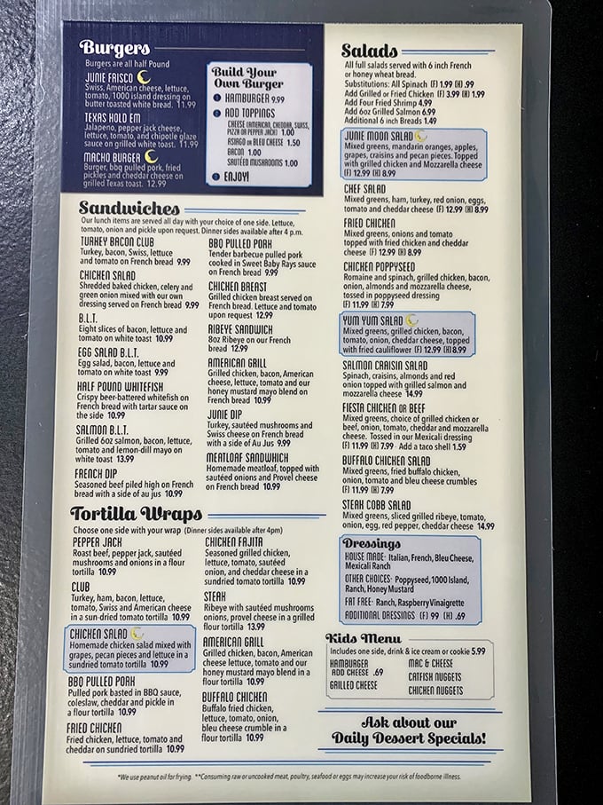 A menu that reads like a love letter to comfort food classics. Decision paralysis has never been so delicious.