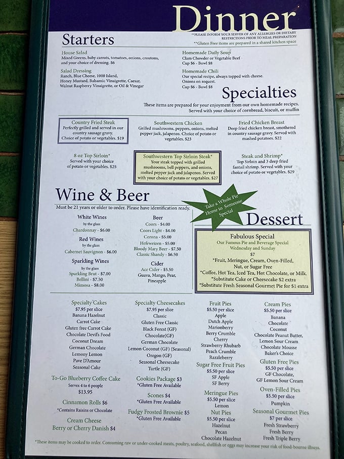 The menu reads like a love letter to American classics, but it's the extensive pie selection that has food pilgrims marking their calendars.