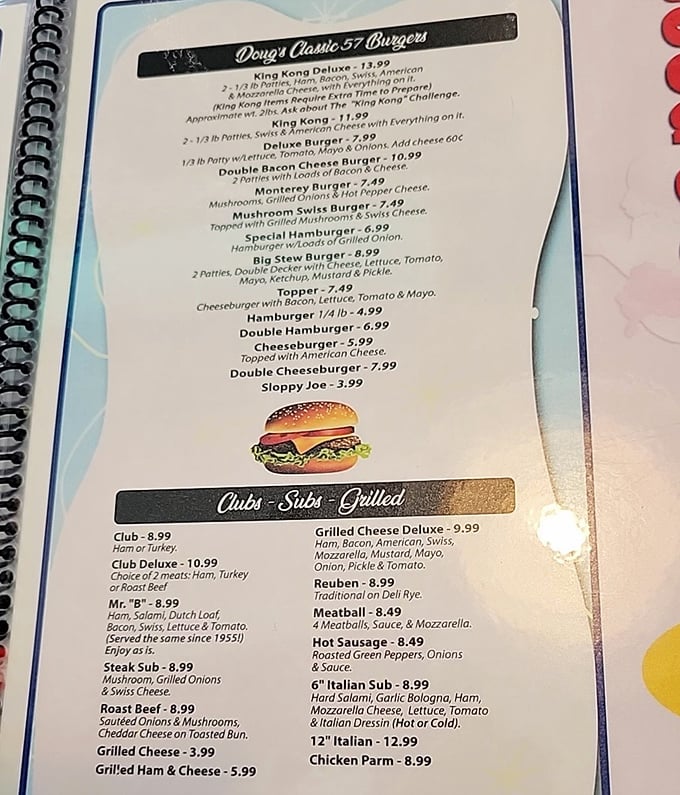 The menu reads like a greatest hits album of American comfort food. That King Kong Deluxe isn't just a burger—it's a commitment.