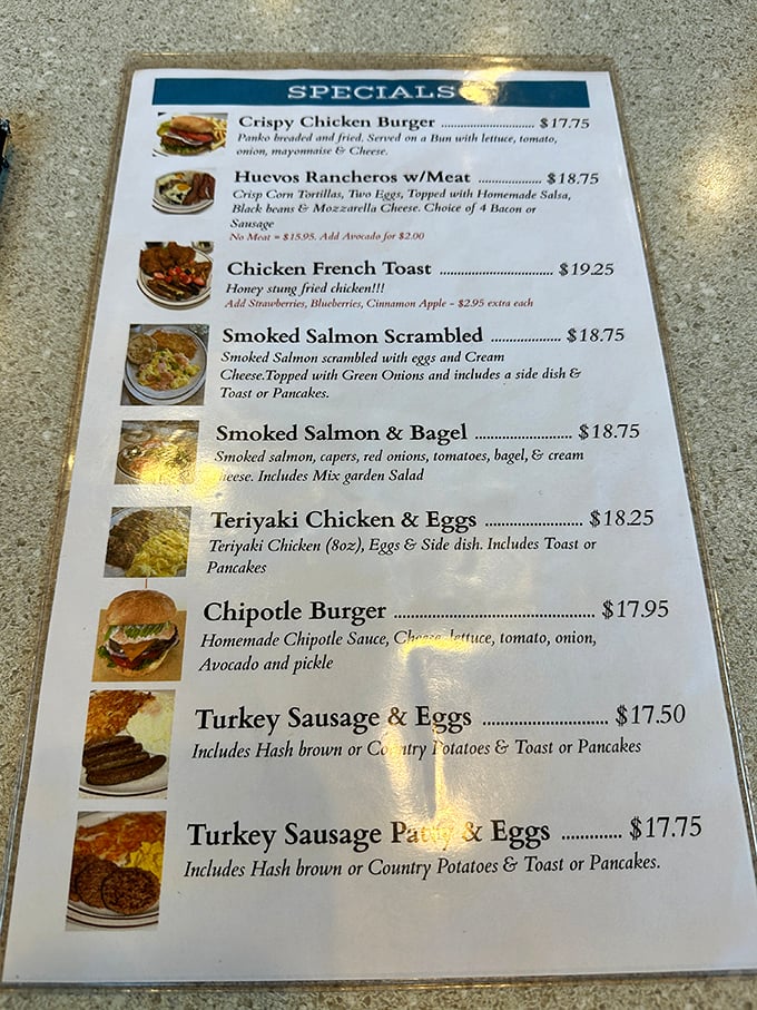 A menu that doesn't need fancy fonts or pretentious descriptions—just honest food that speaks for itself.