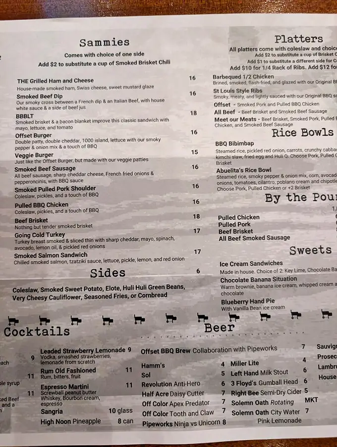 The menu reads like a love letter to smoked meats – from sammies to platters, each option promises a different path to barbecue bliss.