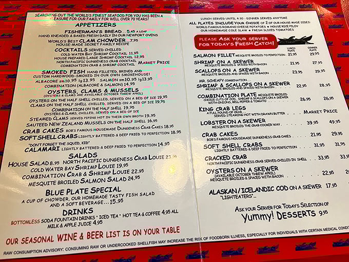 The menu reads like seafood poetry – straightforward verses of oceanic delights that make decision-making both wonderful and agonizing.