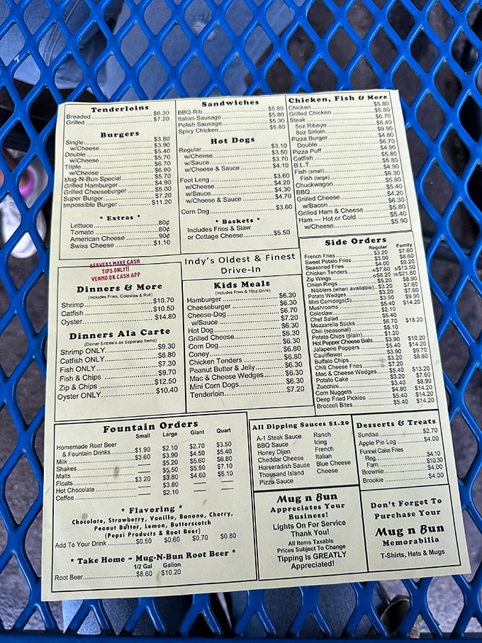 The menu board – a sacred text of drive-in delights. Study it carefully, for it contains the roadmap to happiness.