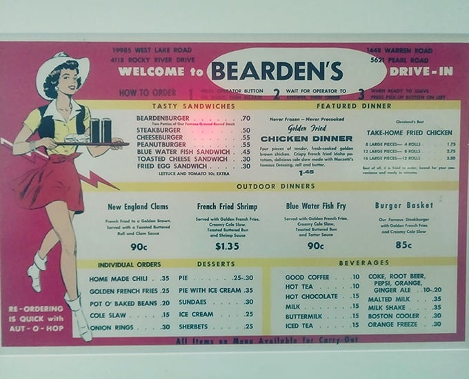 This vintage menu isn't just a collector's item; it's a portal to an era when dining out was an occasion and 90 cents bought you New England clams.