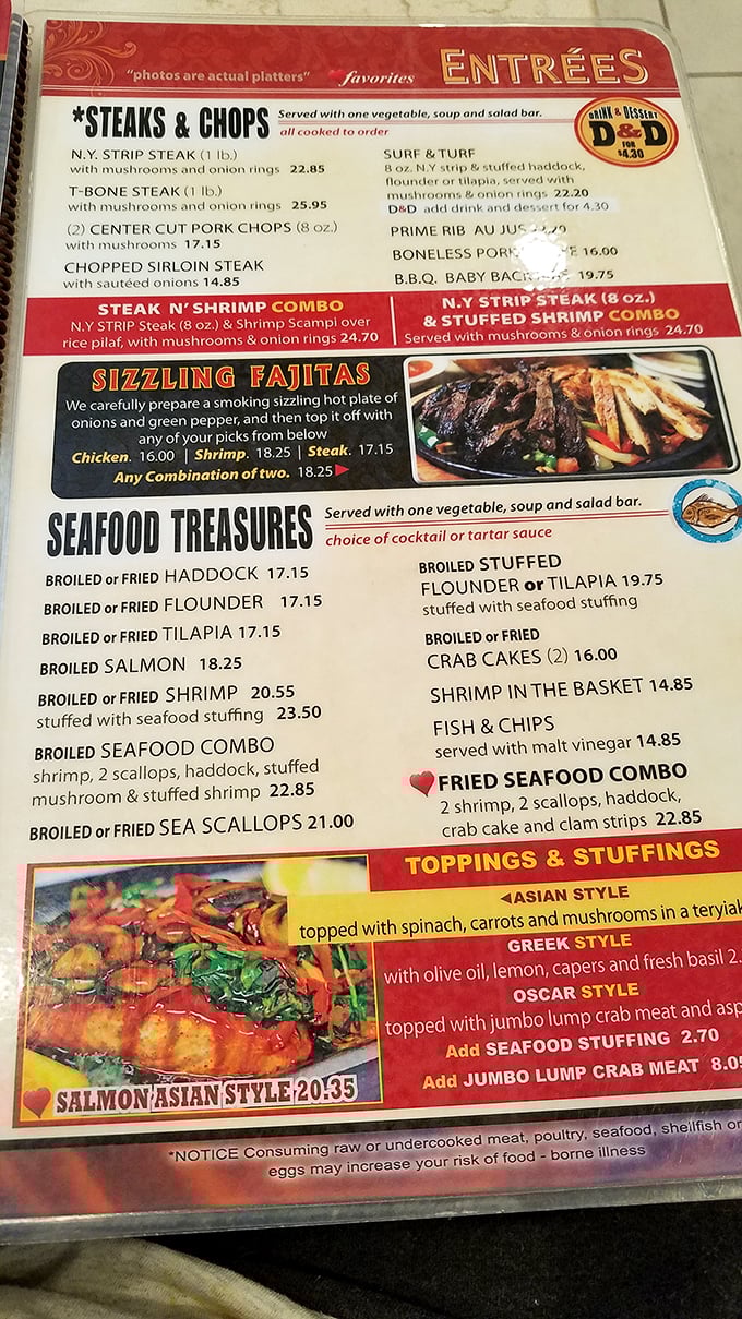 The menu at Eagle Diner reads like a novel where every chapter ends with "and then they were happily full."