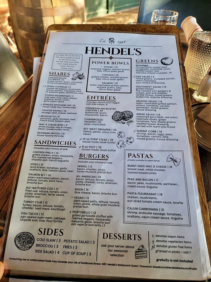 The menu reads like a love letter to comfort food, with those legendary stuffed mushrooms front and center where they belong.