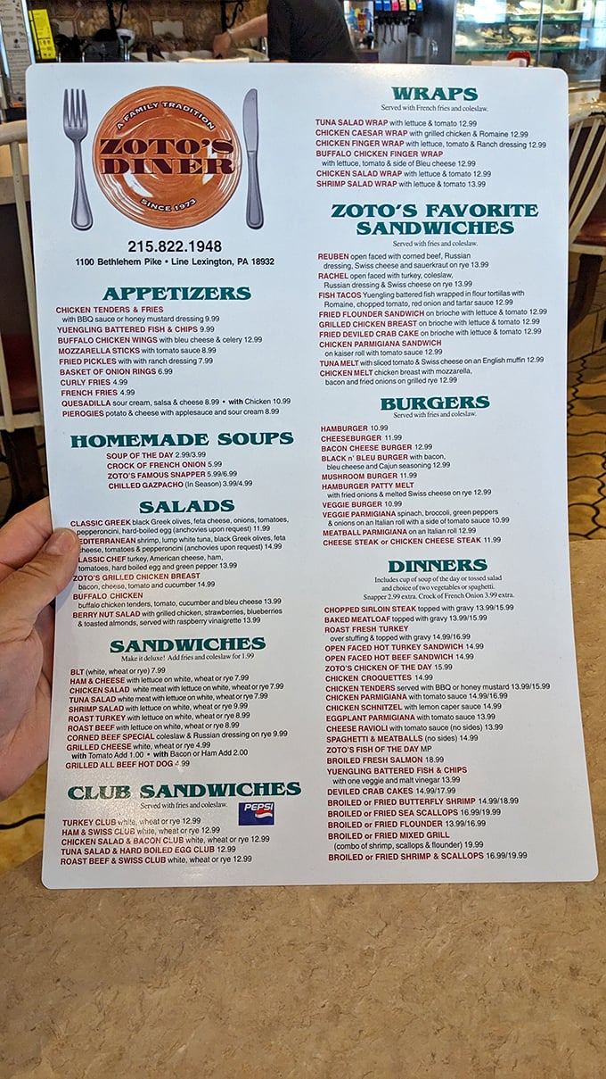 The menu at Zoto's reads like a love letter to American comfort food – with enough options to require a small workout just lifting it.