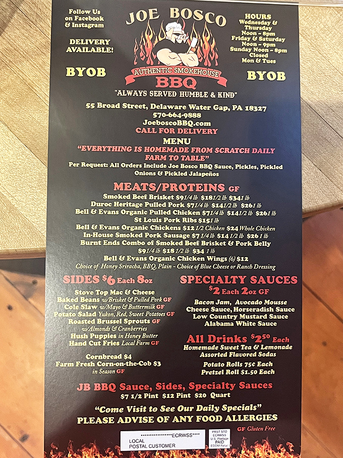 This isn't just a menu; it's a declaration of devotion to craft. "Everything is homemade from scratch daily" isn't marketing—it's a mission statement.