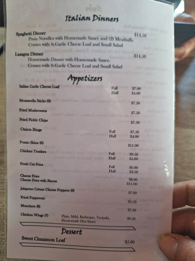 A menu that doesn't need fancy fonts or trendy ingredients—just the classics done right. The sweet cinnamon loaf is calling my name!