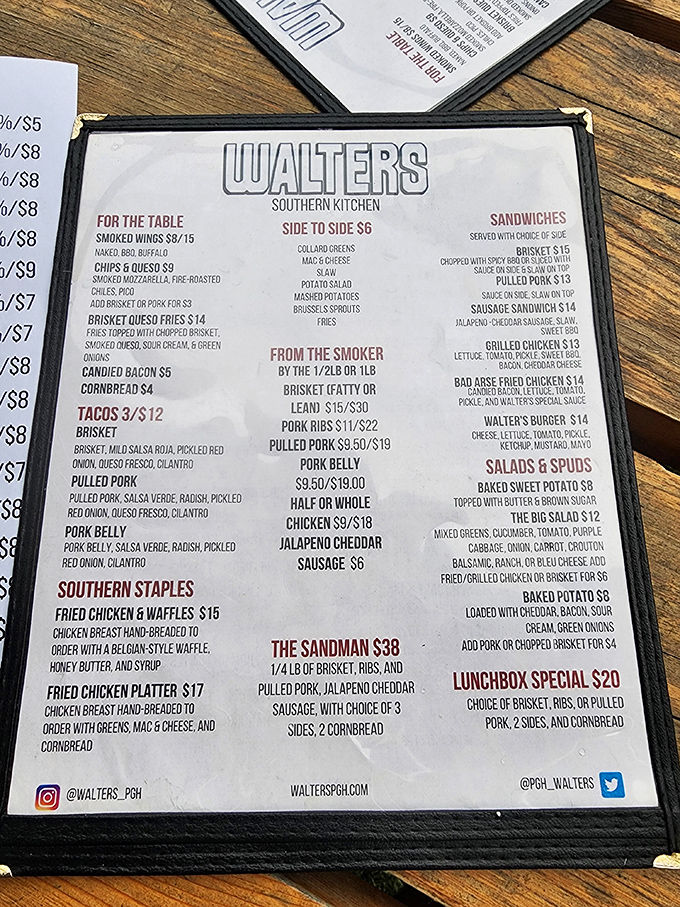 This menu board reads like a greatest hits album of Southern cooking, with prices that won't require a loan officer.
