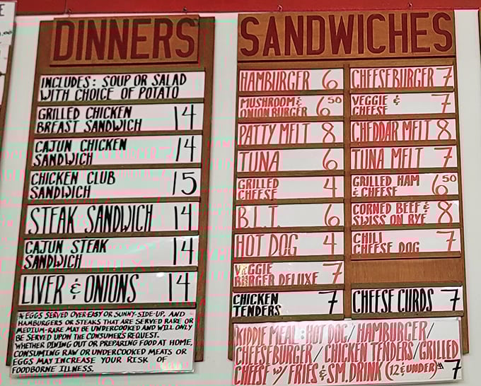 Hand-written menu boards that haven't changed in decades—because when you've perfected comfort food, why mess with success?