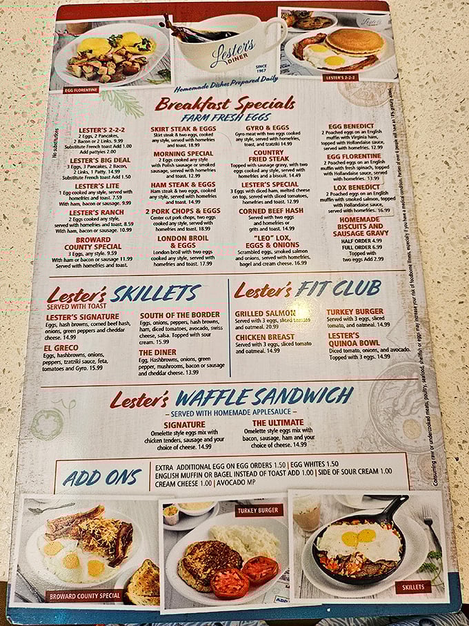 The menu reads like a love letter to American diner classics, with breakfast served all day because some cravings simply don't follow a clock.