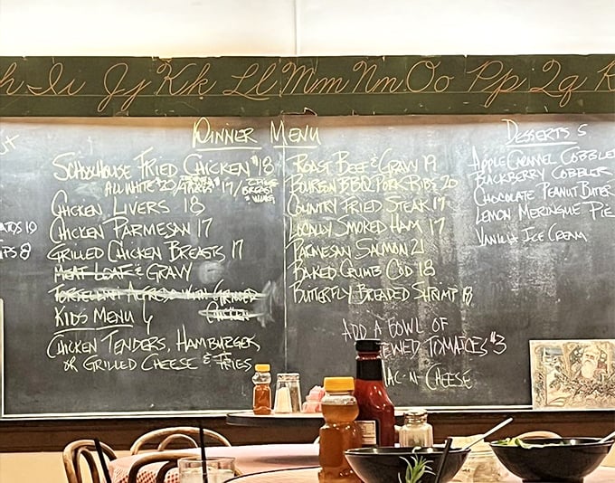 The chalkboard menu isn't just charming—it's a syllabus of comfort food classics that would make your grandmother both proud and slightly competitive.