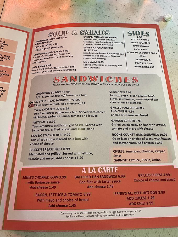 The menu reads like a love letter to American classics – no foam, no deconstructed anything, just straightforward deliciousness that never goes out of style.