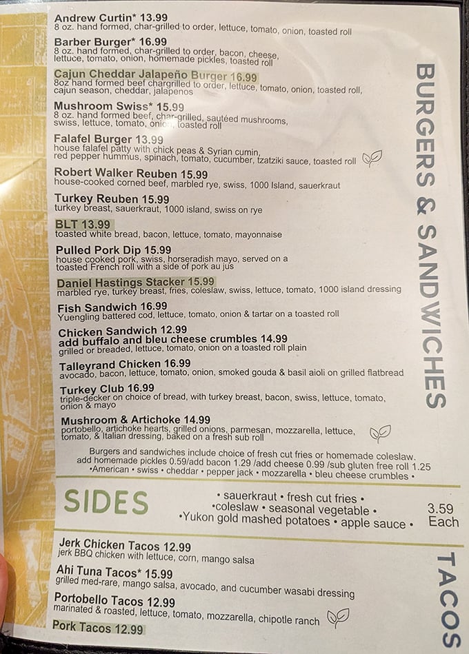 A menu that reads like a love letter to comfort food. No molecular gastronomy here—just dishes that make you want to hug the chef.