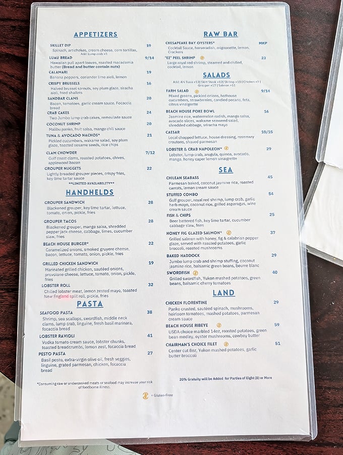 A menu that reads like poetry to seafood lovers – notice how your eyes instinctively gravitate toward the lobster section?