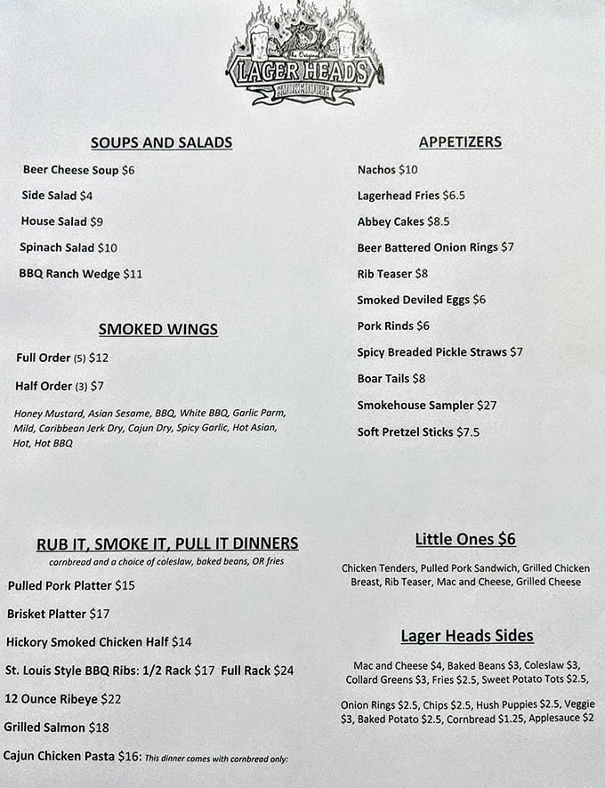 The menu reads like poetry to meat lovers – a siren song of smoked delicacies that makes choosing just one item nearly impossible.
