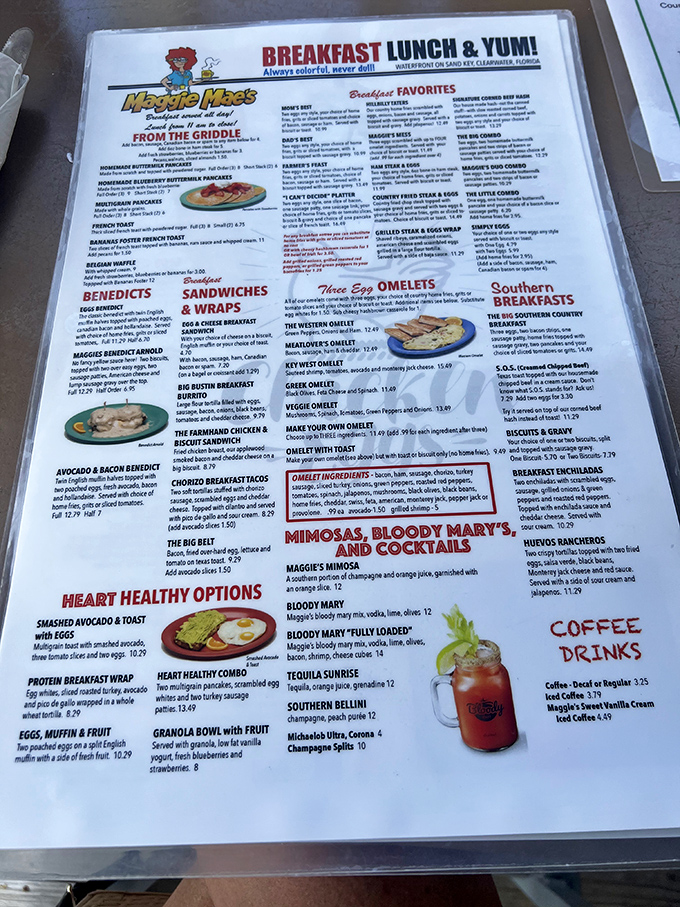 This menu isn't just reading material—it's a roadmap to happiness. The toughest decision you'll make today is which comfort food masterpiece to commit to.