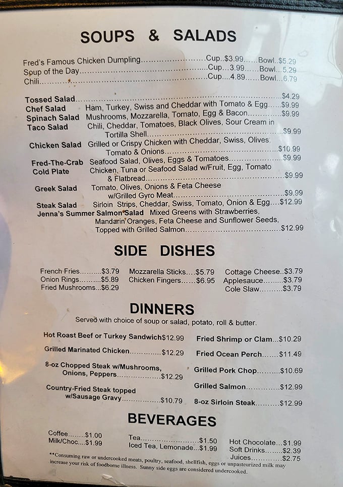 A menu that doesn't need fancy fonts or pretentious descriptions—just honest food that makes you wonder why you ever bothered with avocado toast.