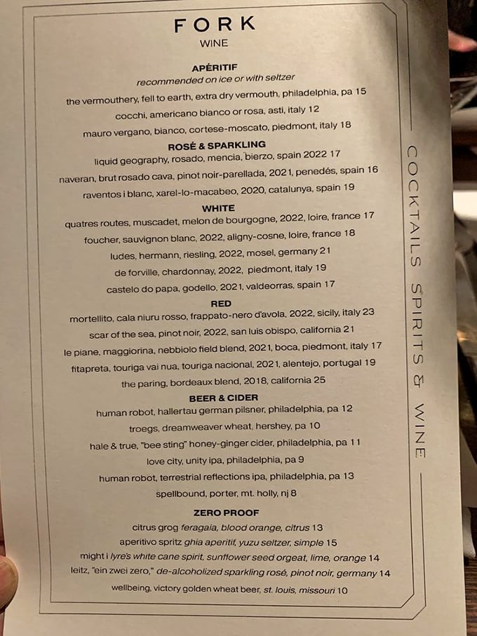 This isn't just a wine list—it's a passport to global vineyards. From Philly vermouths to Italian treasures, each selection tells a story worth savoring.