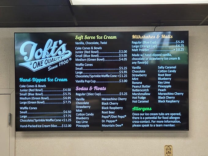 Toft's menu board is the adult equivalent of a toy store catalog—endless possibilities that make you wish you had multiple stomachs.