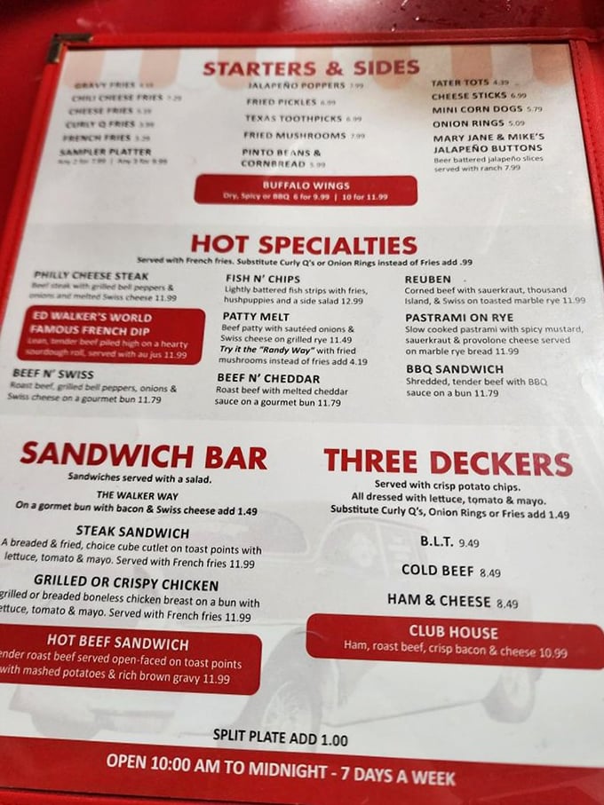 This menu isn't trying to reinvent the wheel—it's perfecting classics that have satisfied hungry Arkansans for generations.