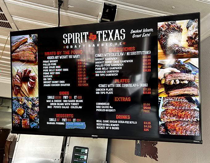 The menu board that launches a thousand cravings. Notice how they don't waste precious space on vegetables? That's commitment.