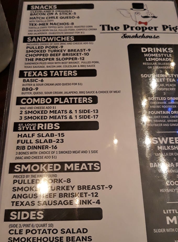 A menu that reads like a love letter to cholesterol – and we're here for every delicious word.