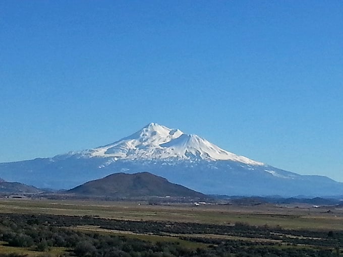Mount Shasta dominates the horizon like nature's exclamation point. On clear days like this, you half expect to hear a heavenly choir soundtrack.