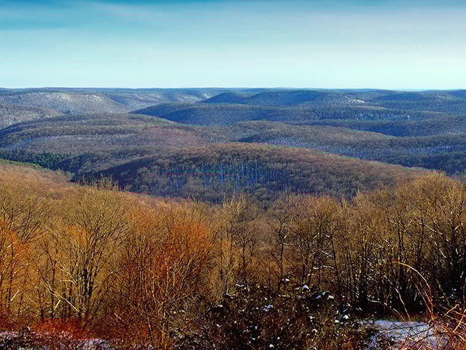 Autumn's paintbrush transforms Pennsylvania's highlands into a masterpiece. No filter needed when Mother Nature does the decorating.