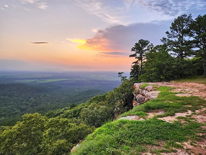 Sunset at Petit Jean is Mother Nature's way of showing off her color palette. Instagram filters need not apply.