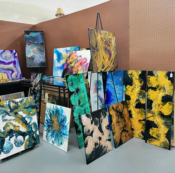 Abstract art that won't require a second mortgage. These vibrant canvases prove beauty doesn't need a gallery price tag to transform your living room wall.